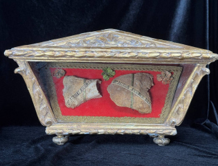 Exhibit reliquary with relics of St. Adrian and St. Natalia of ...