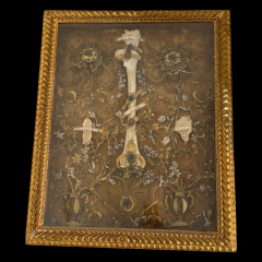 Monumental Gilded Reliquary Frame with Relics of the Great Fathers of ...
