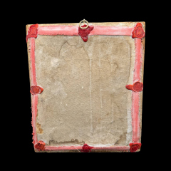 Wooden reliquary-frame with the relics of Saints + Certificate of ...